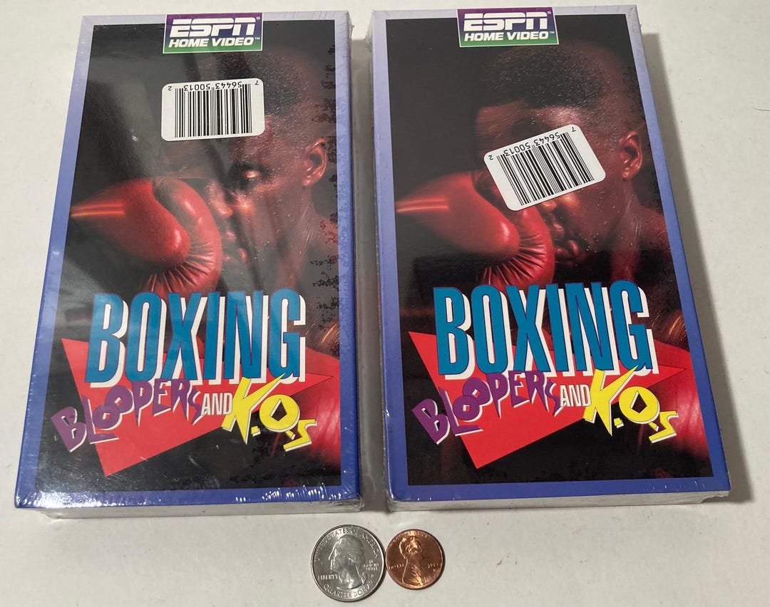 2 Vintage 1992 VHS Videos, Sports, Still Factory Sealed, ESPN, Boxing ...