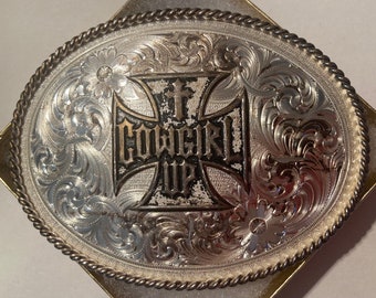 Cowgirl up Belt Buckle - Etsy