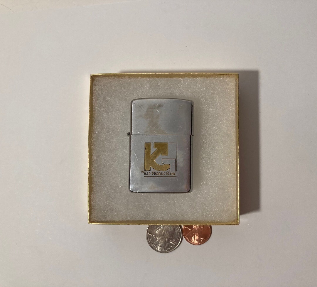 Vintage Metal Zippo, KAR Products Inc, Nice Design, Zippo, Made in USA ...