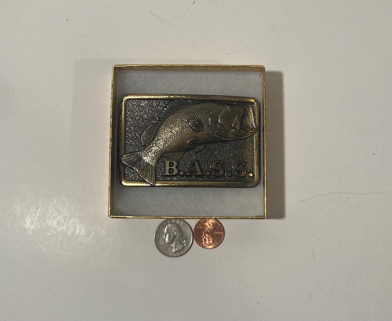 Vintage Metal Belt Buckle, Brass, Bass, Fishing, Fish, Nature, Wildlife ...