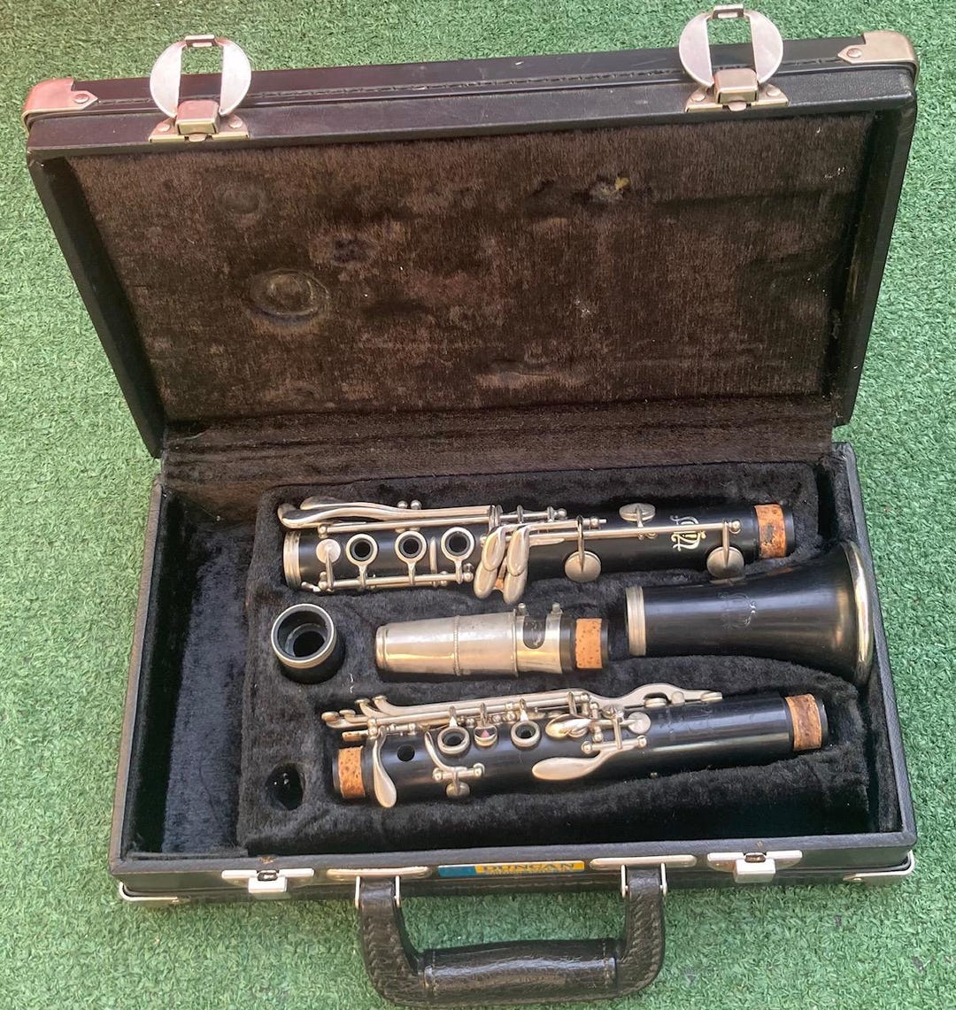 Vintage Musical Instrument, Clarinet, Black, in Hard Case, Music, Notes ...