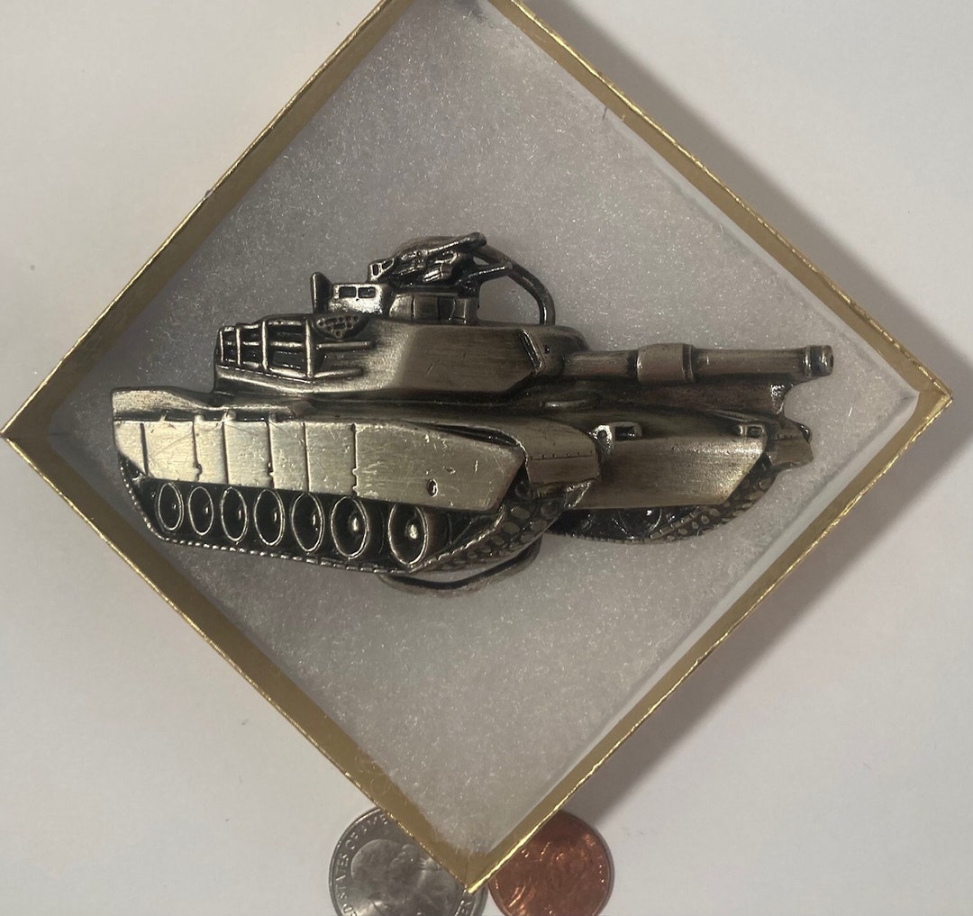 Vintage 1979 Metal Belt Buckle, Tank, Military, Abrams, Nice Western ...