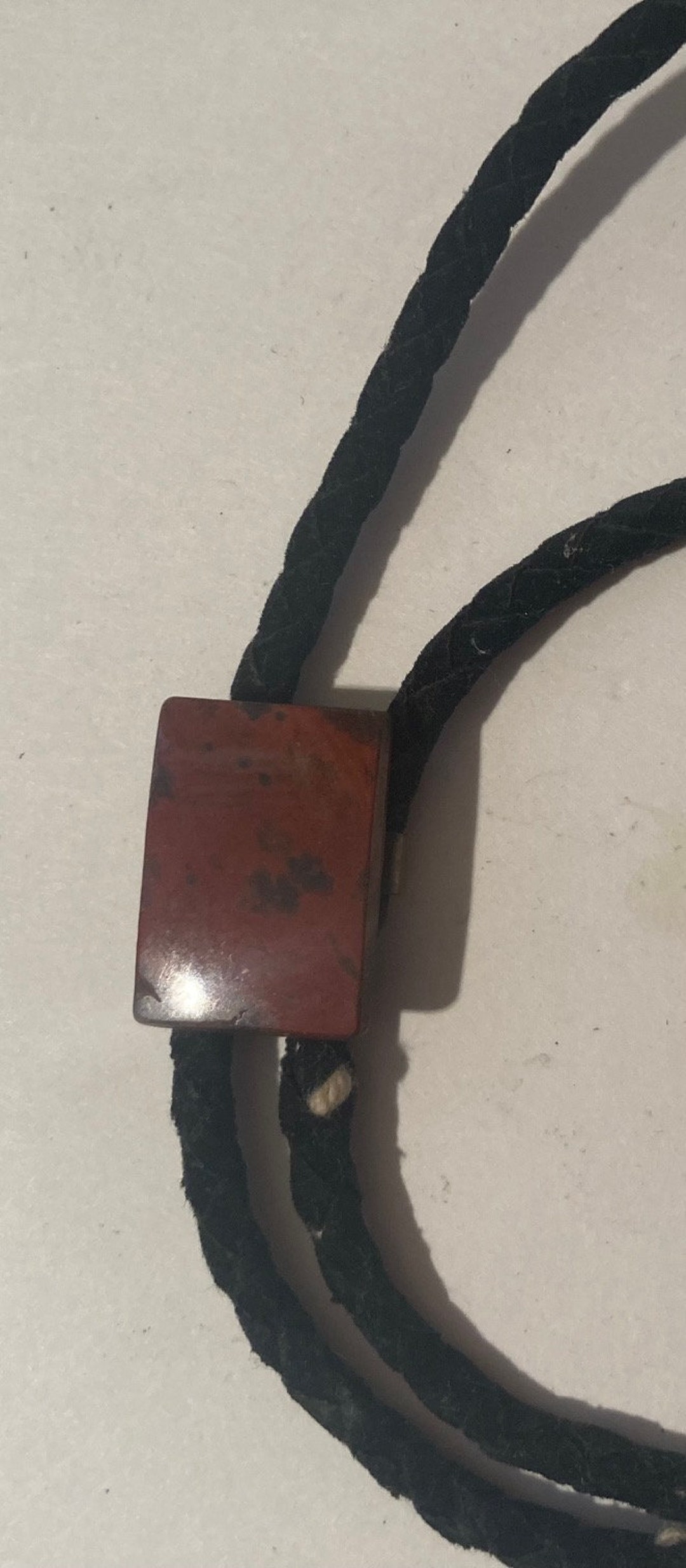 Vintage Metal Bolo Tie, Nice Red Stone, Nice Design, Quality, Heavy ...