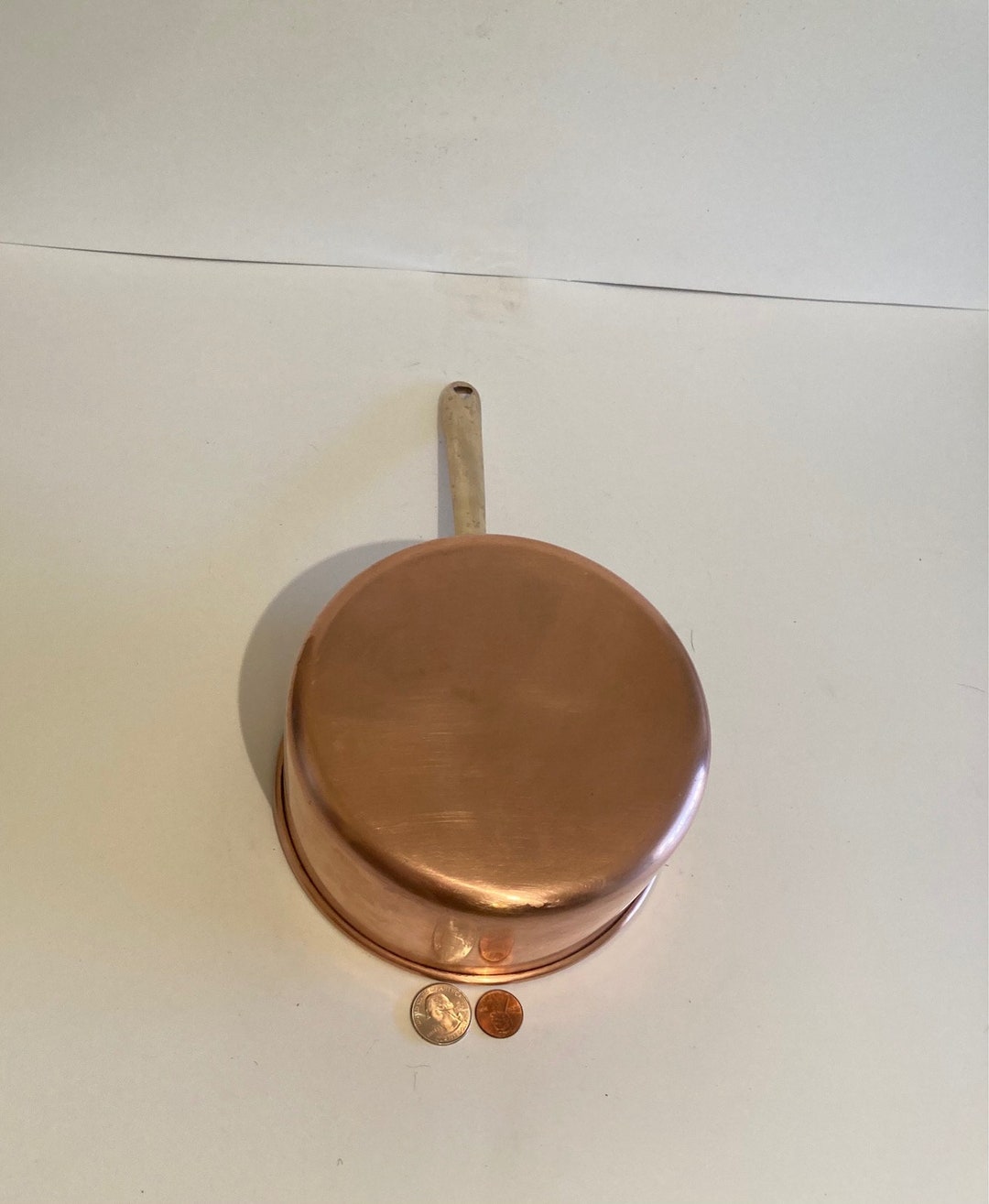 Vintage Metal Copper and Brass Cooking Pot, Made in Portugal, Quality ...