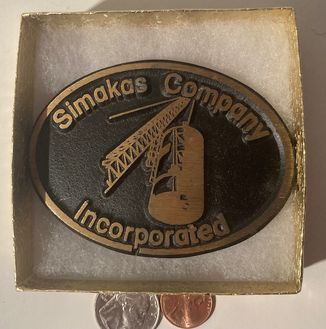 Vintage Metal Belt Buckle, Simakas Company Incorporated, Nice Western ...