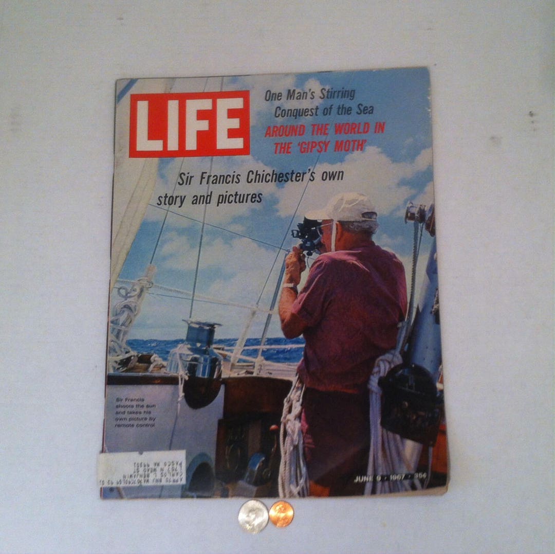 Vintage Life Magazine, June 1967, Around the World in the Gipsy Moth ...