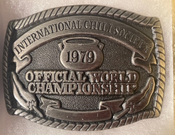 Vintage 1979 Metal Belt Buckle, International Chili S… - Gem