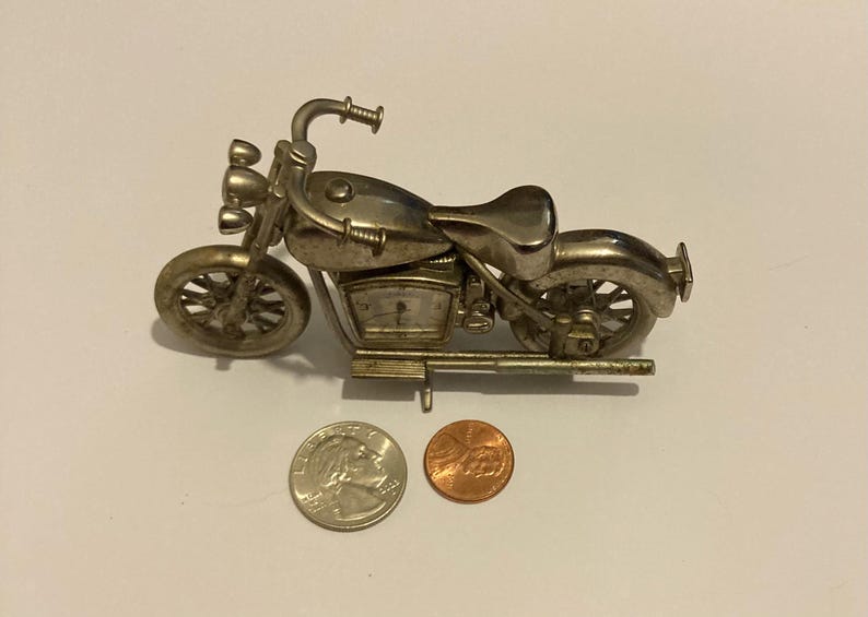 Vintage Clock Motorcycle, Harley, Chrome, Timex Clock, Shelf Display - Etsy