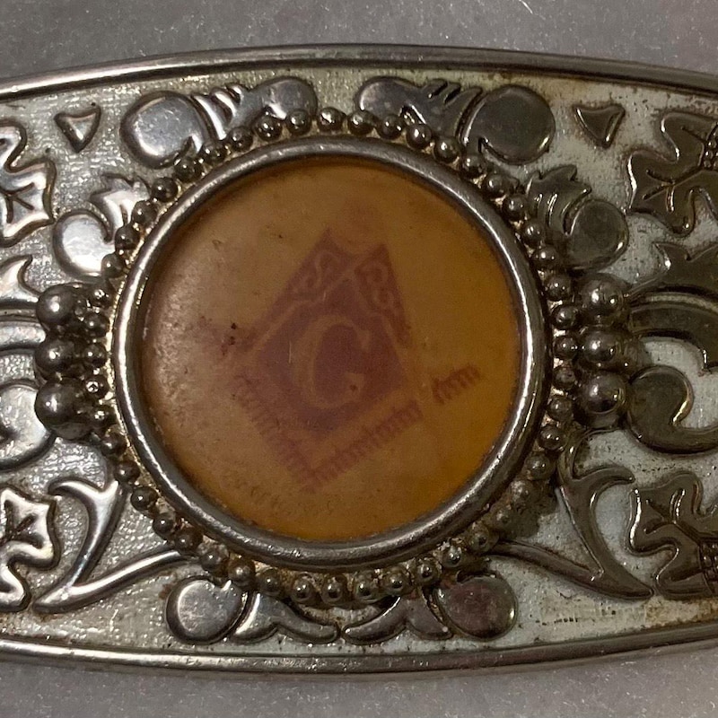 Vintage Mason Belt Buckle - Etsy