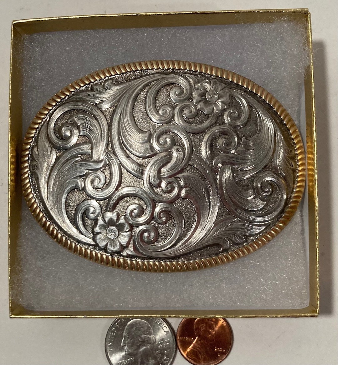 Vintage Metal Belt Buckle With Sunflowers by Montana Silversmith - Etsy