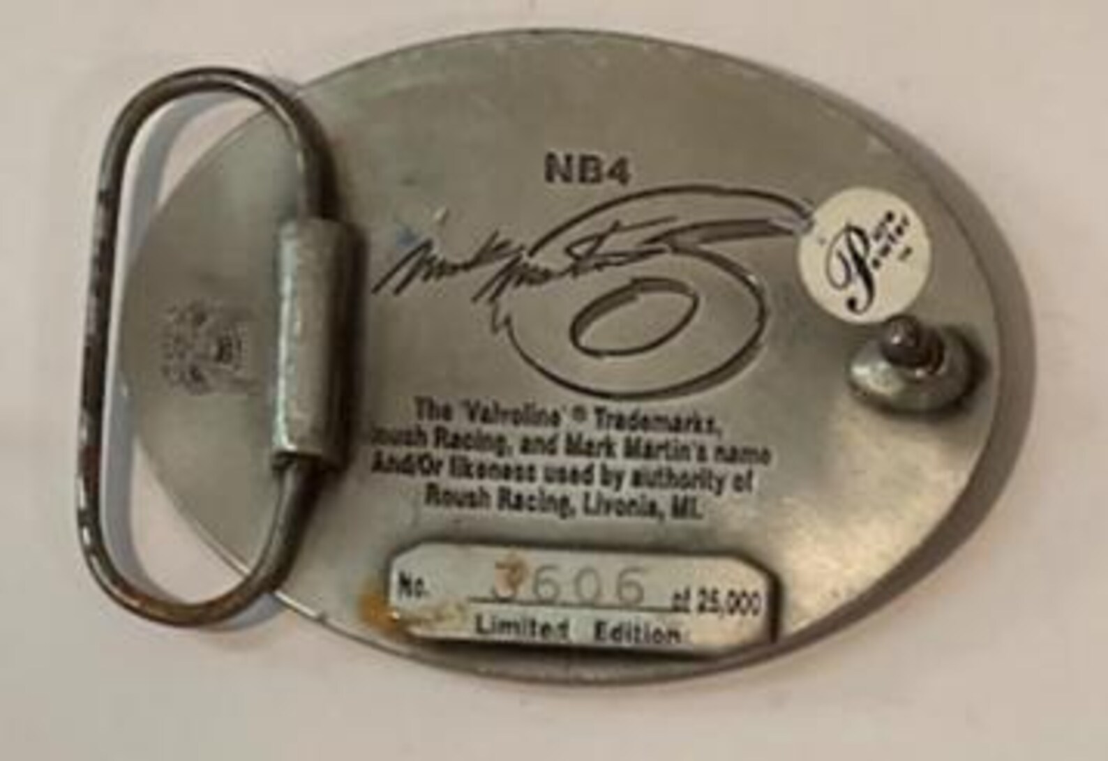Vintage Metal Belt Buckle, Mark Martin NASCAR, Quality, Made in USA ...