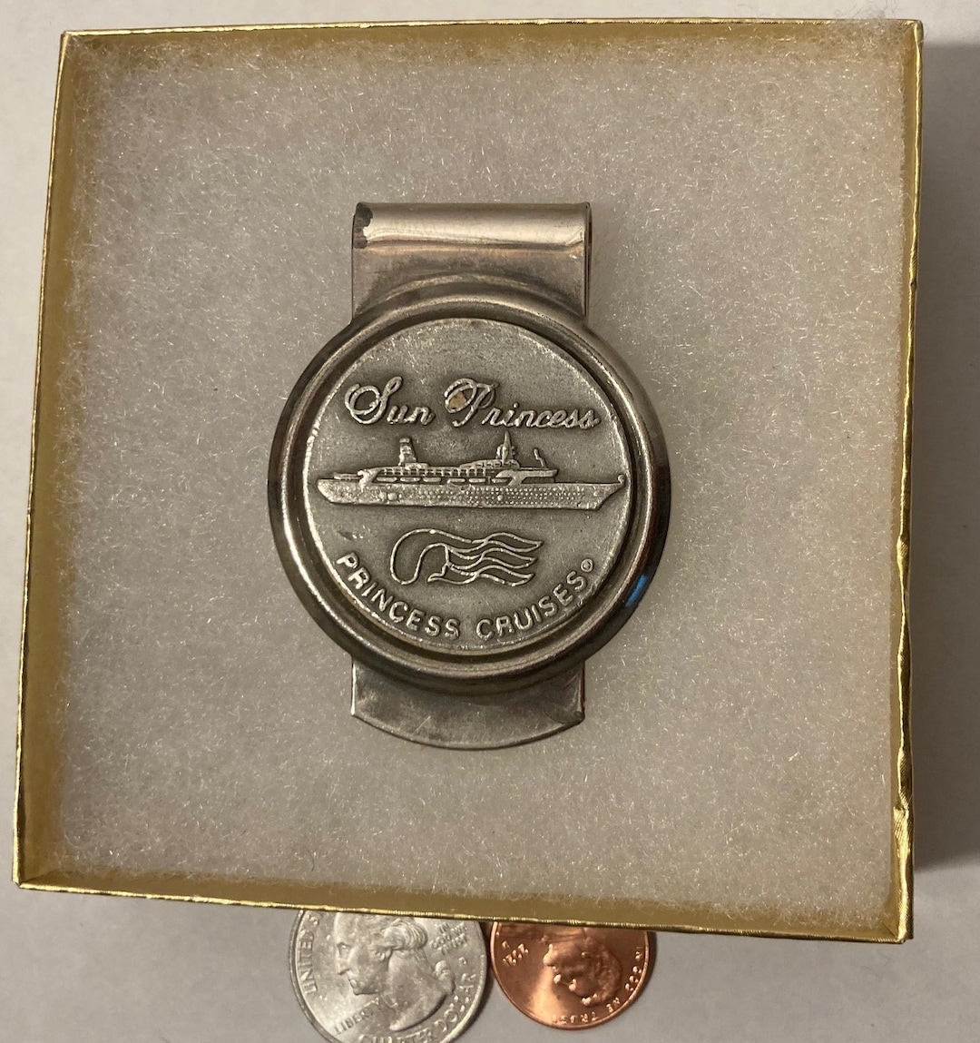 Vintage Metal Money Clip, Princess Cruises, Cruise Ship, Sun Princess ...