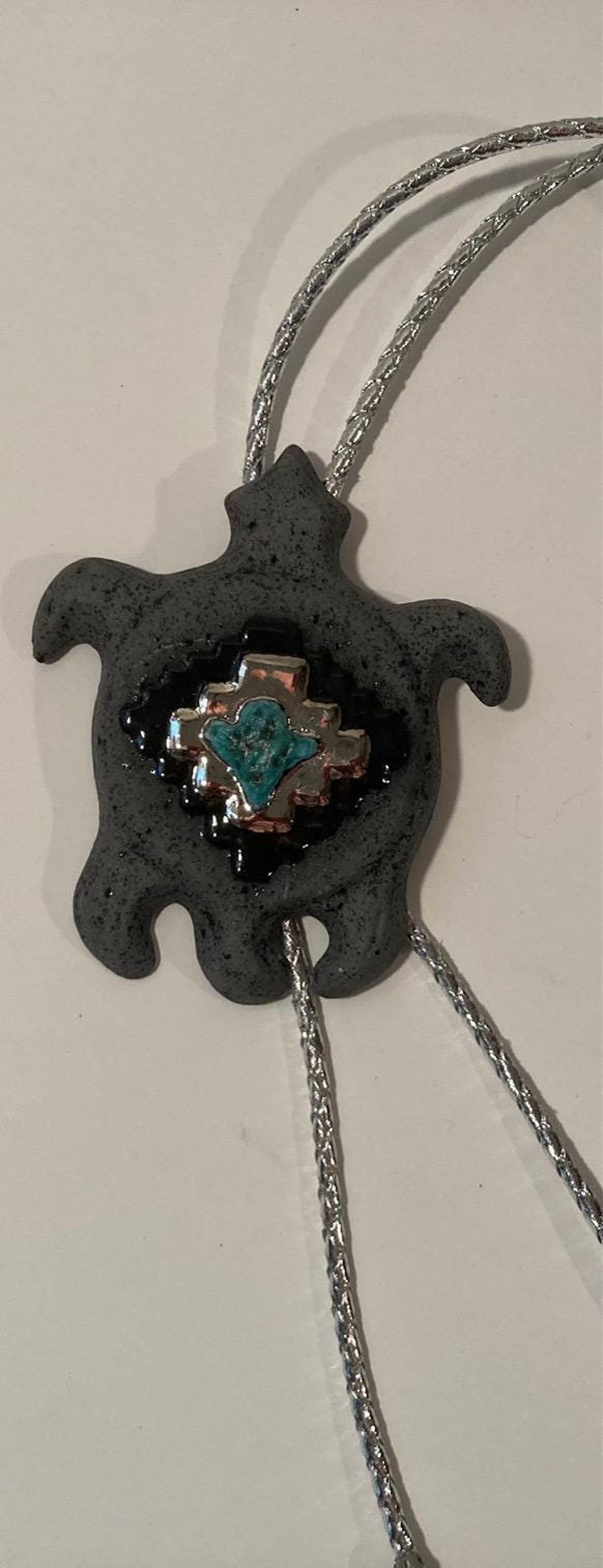 Vintage Metal Bolo Tie, Nice Big Size Turtle, Turquoise, Enamel, Nice ...
