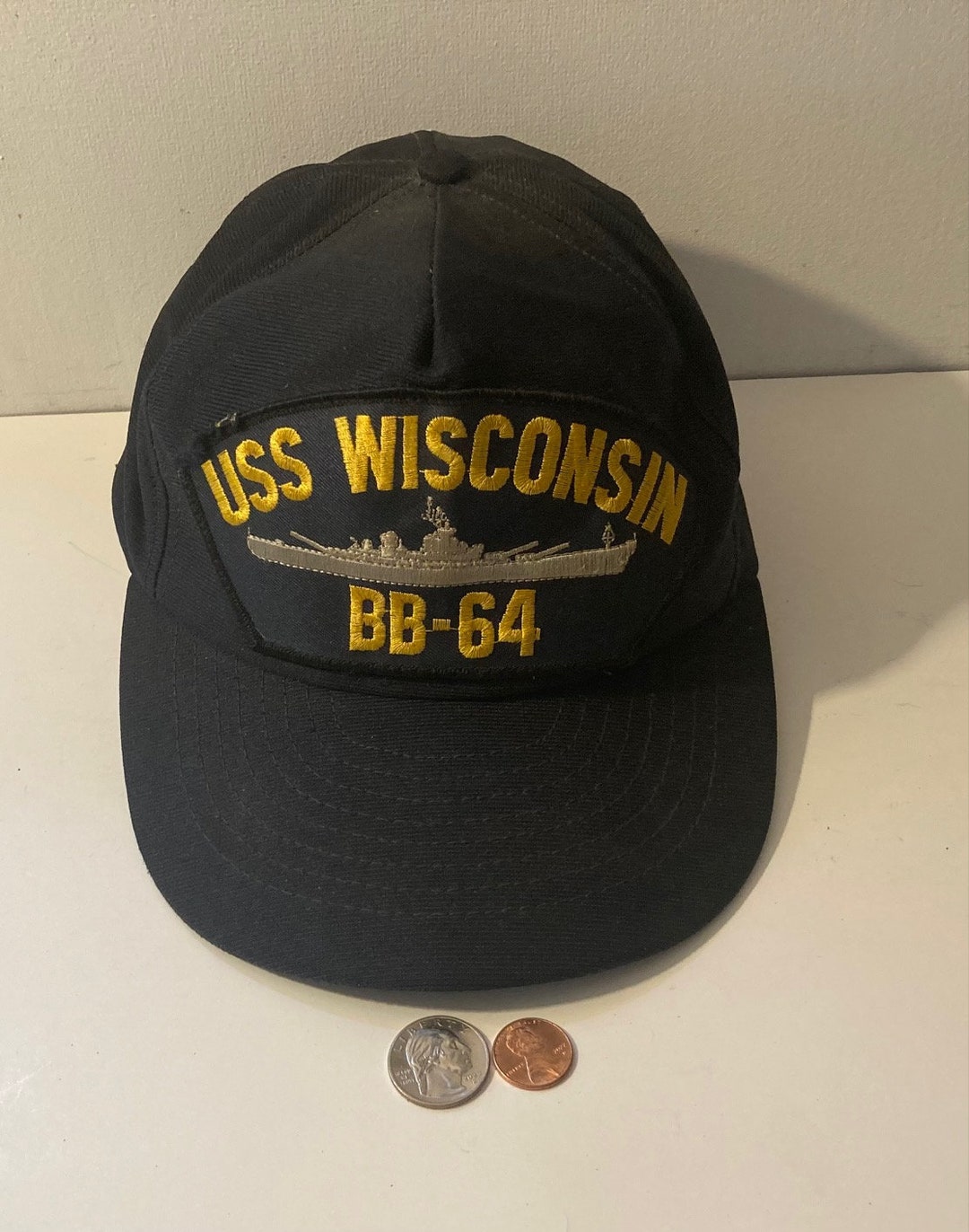 Vintage USS Wisconsin BB-64, Hat, Command Ball Cap, U.S. Navy ...