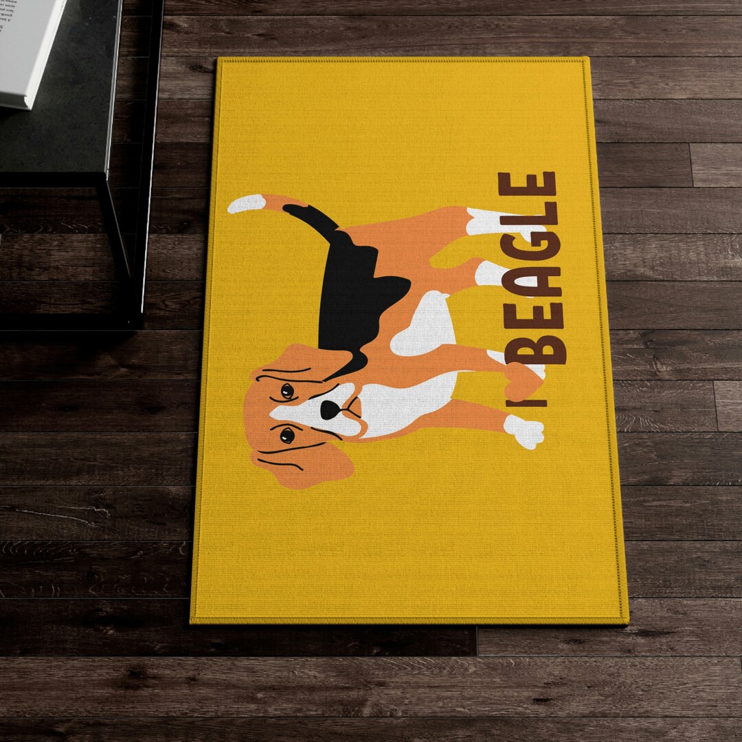I Love My Beagle Dog POD Dornier Rug - Etsy