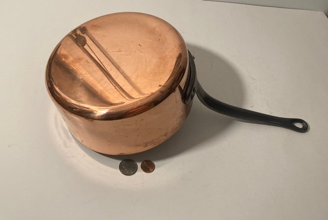 Vintage Metal Copper Cooking Pot, Made in France, Quality, Heavy Duty ...