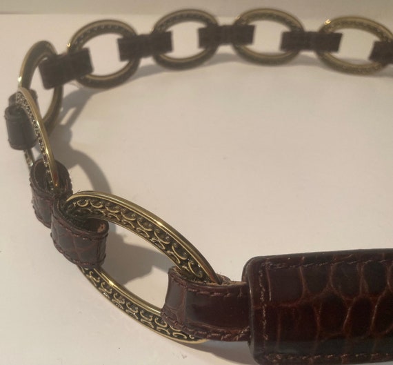 Vintage Leather Brass Belt and Buckle, Quality, Size … - Gem