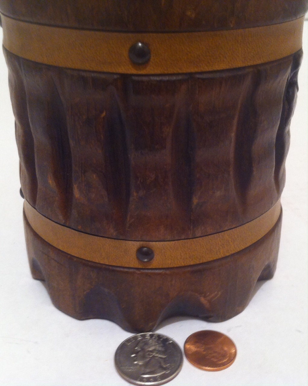 Vintage Wooden Round Wood Storage Box Stash Box Handcrafted | Etsy