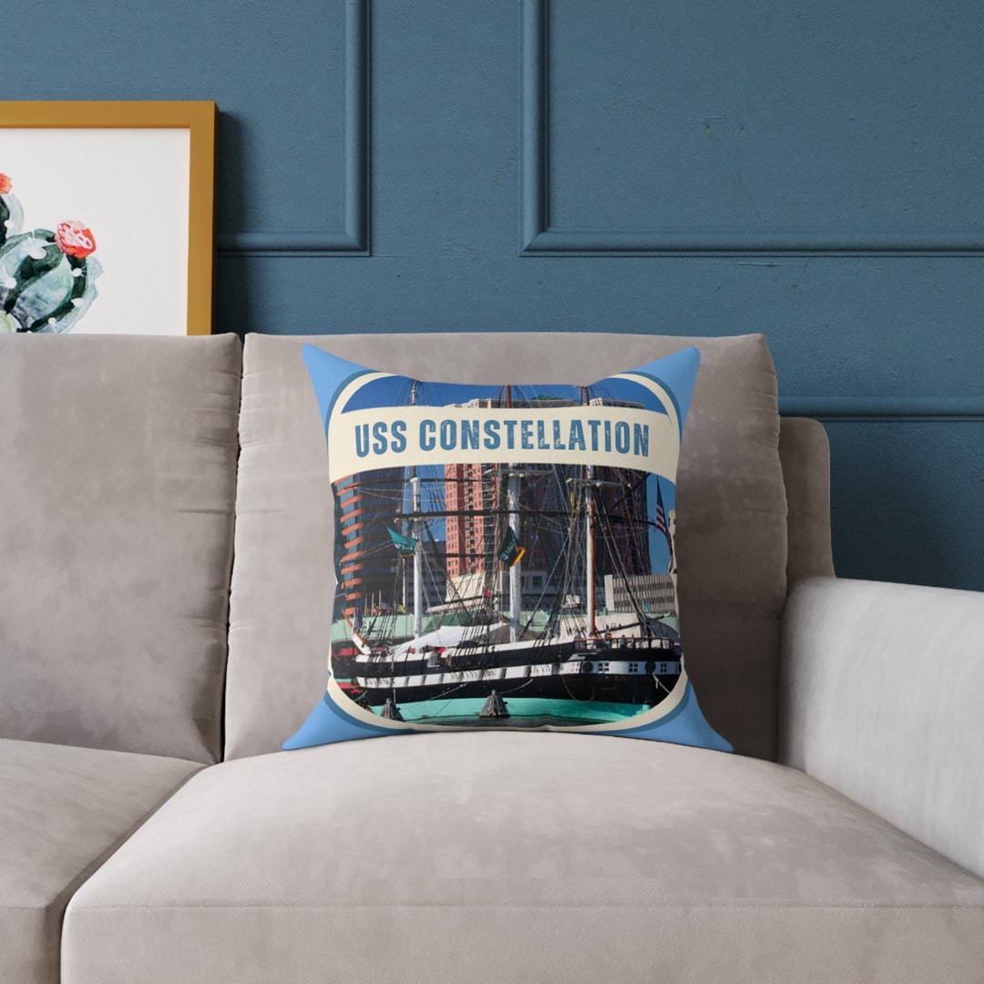 USS Constellation United States Ship POD Spun Polyester Pillow - Etsy