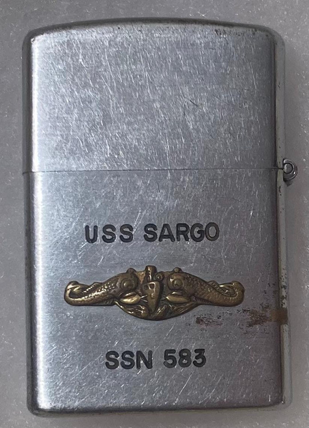 Vintage Metal Lighter, USS Sargo, SSN-583, Nuclear Powered Submarine ...