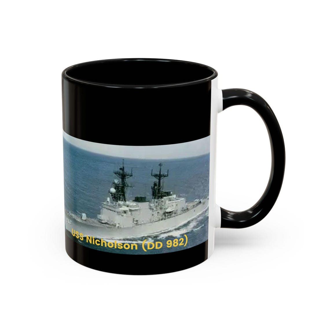 USS Nicholson DD 982 Navy POD Smileandlaughtees Accent Coffee Mug 11 ...