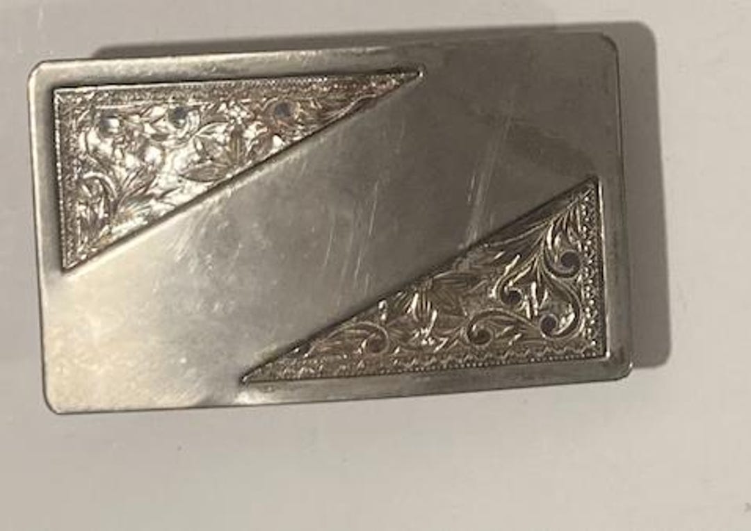 Vintage Metal Belt Buckle, Steel Cowboy, Nice Western Design, Heavy ...