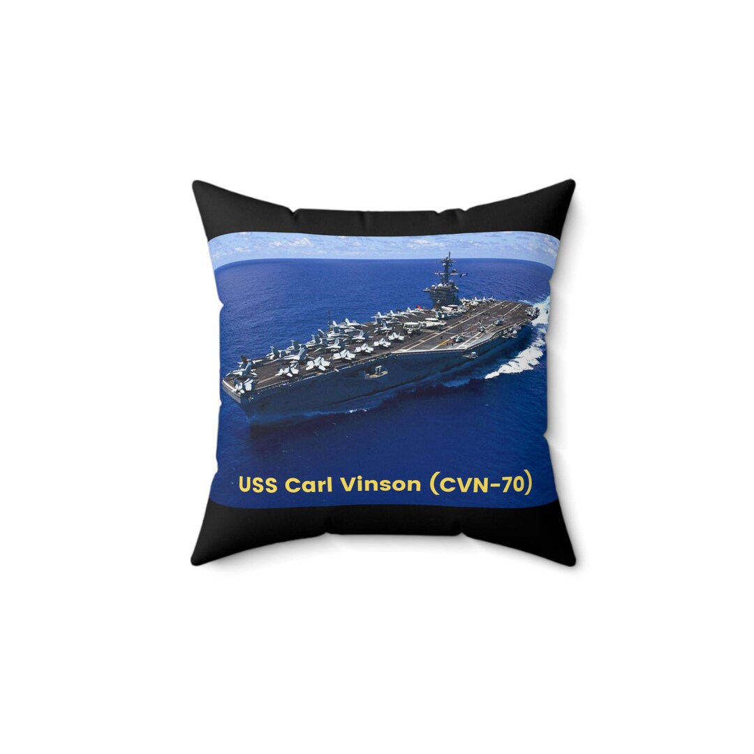 USS America (LHA 6) Navy POD Smileandlaughtees Spun Polyester Square ...