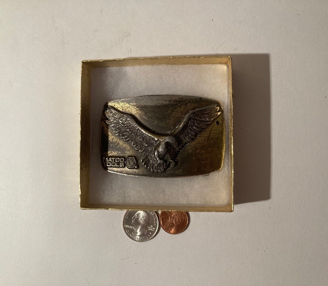 Vintage Metal Belt Buckle, Matco Tools, Eagle, Nice Western Style ...