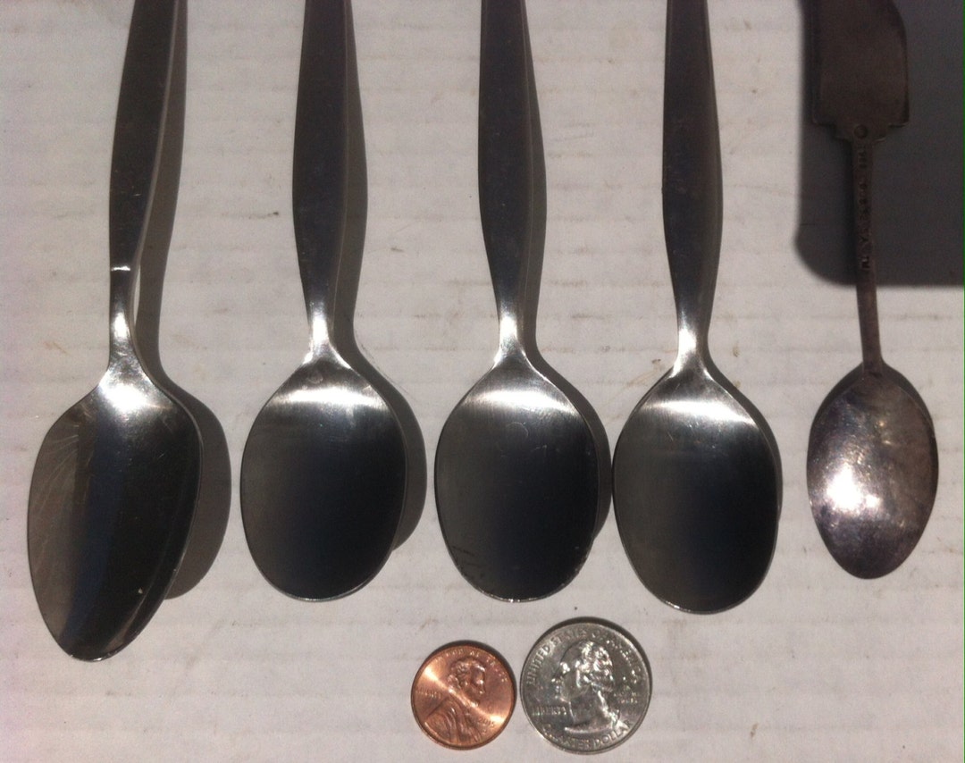 Lot of 5 Vintage Spoons, Stainless Steel, Community, Olympic, Vintage ...