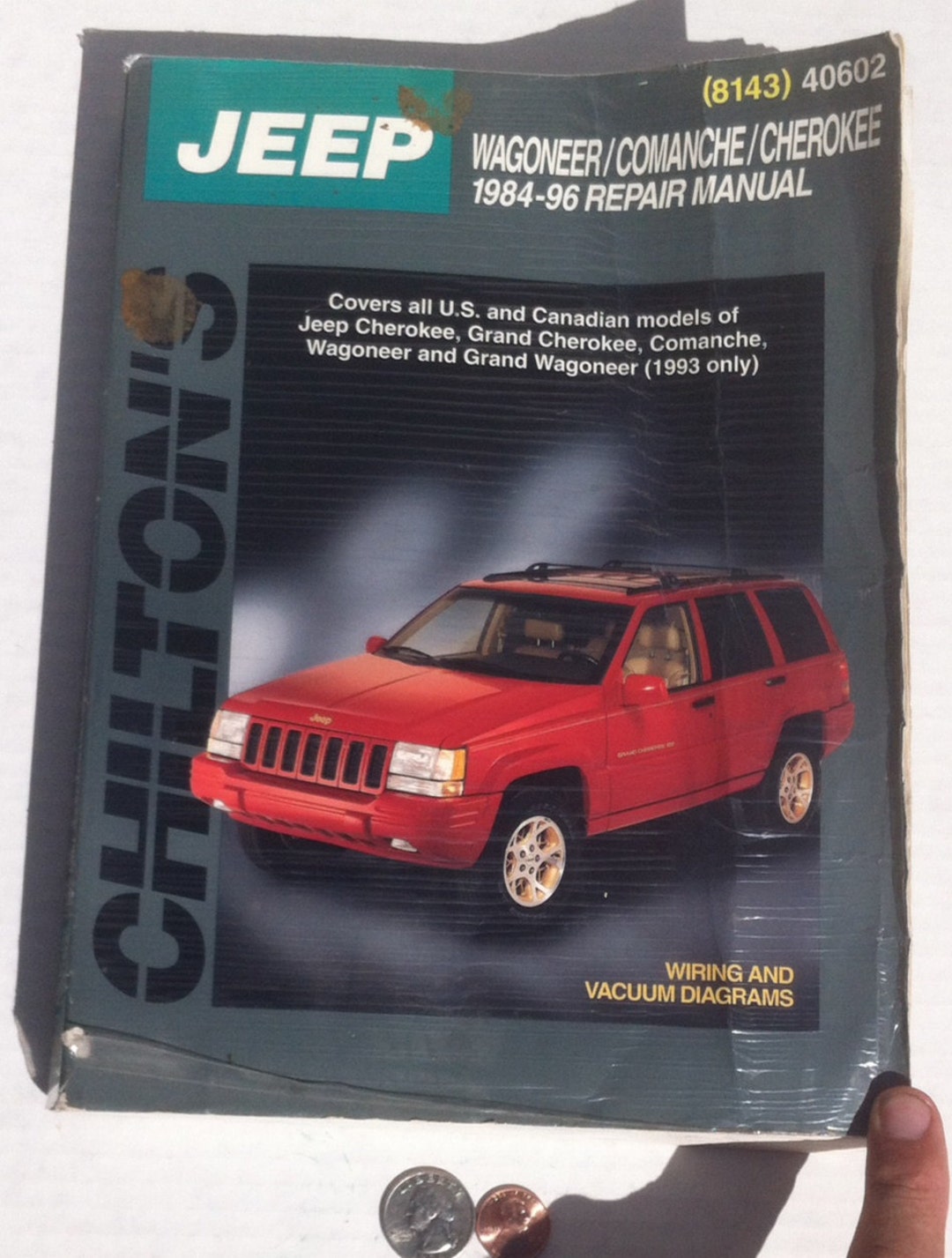 Vintage Jeep Wagoneer, Comanche, Cherokee 1984-96 Repair Manual, Chilton's Repair Manual, Jeep ...