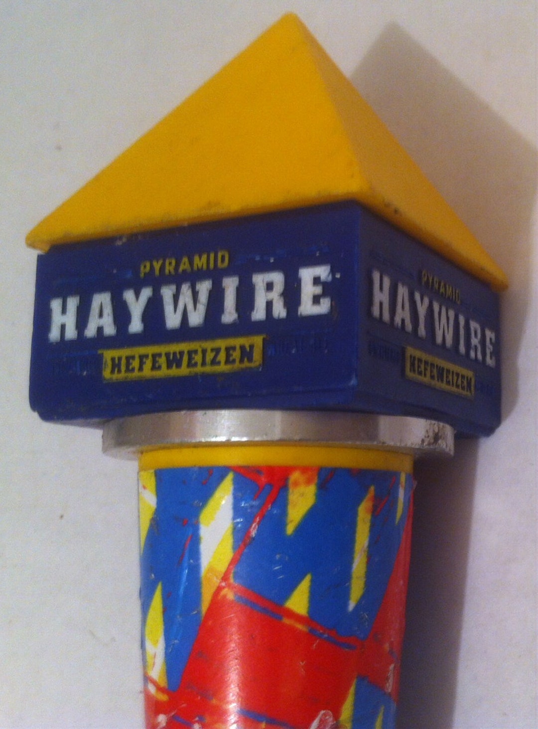 Vintage Wooden Beer Tap, Pyramid, Haywire Hefeweizen, Heavy Duty Beer ...