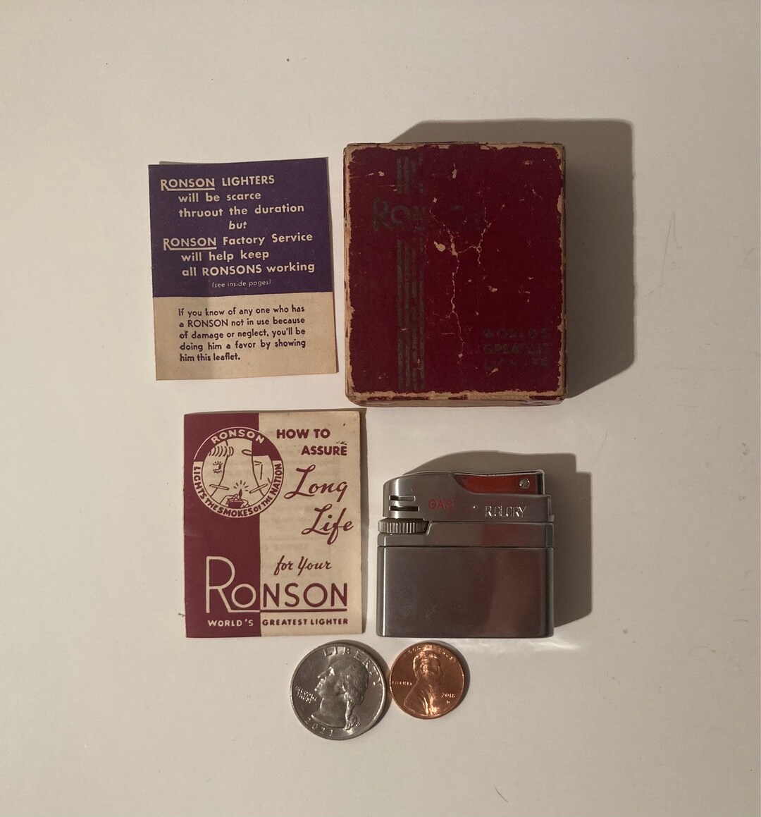 Vintage Metal Lighter, Ronson, R. Glory, Lighter, Cigarettes, More - Etsy