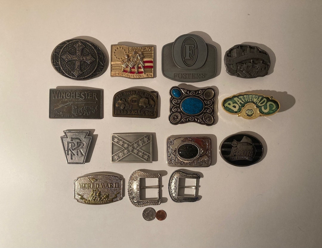 Vintage Lot of 15 Assorted Different Belt Buckles, Country & Western ...