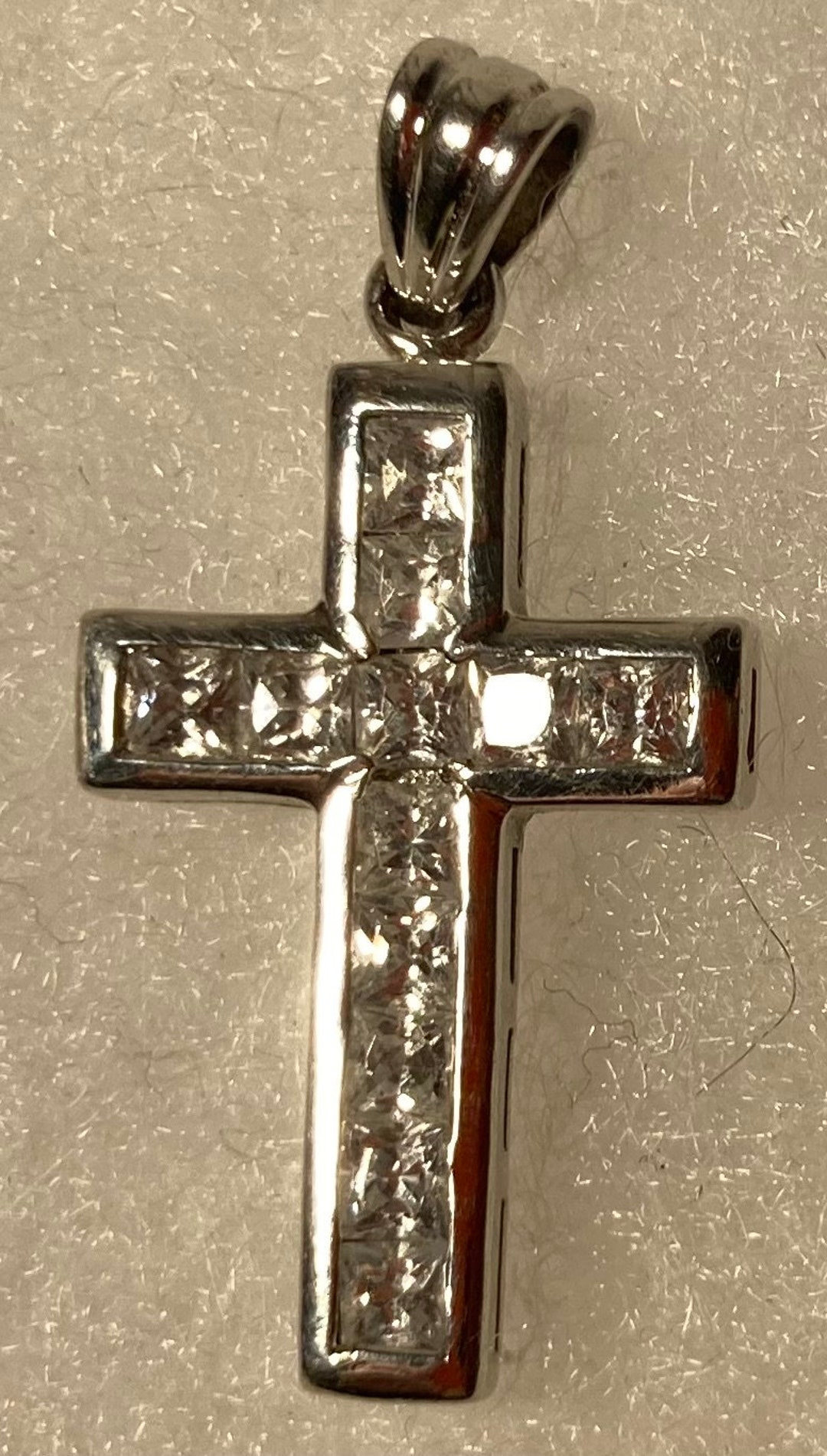 Vintage Sterling Silver Cross, Nice Sparkly Stones, Crucifix, Religious ...