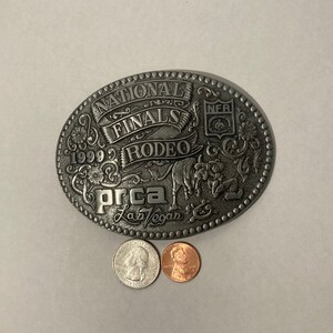 Vintage 1999 Metal Belt Buckle National Finals Rodeo PRCA - Etsy