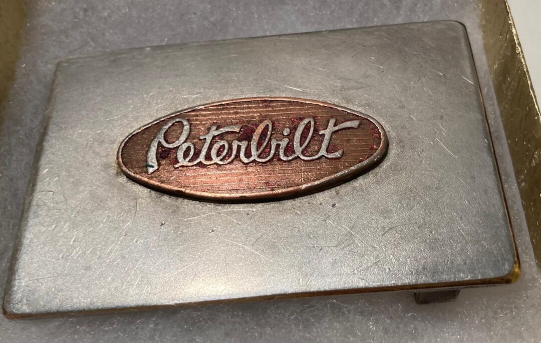 Vintage Metal Belt Buckle, Peterbilt, Truck, Trucking, 18 Wheeler, Semi ...