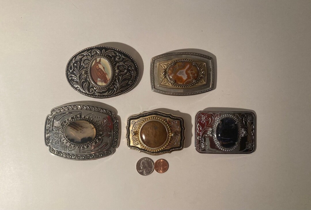 Vintage Lot of 5 Assorted Different Country and Western Wear Style Belt ...