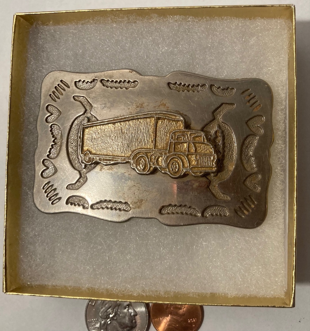 Vintage Metal Belt Buckle, Truck, 18 Wheeler, Trucking, Trucker, Nice ...