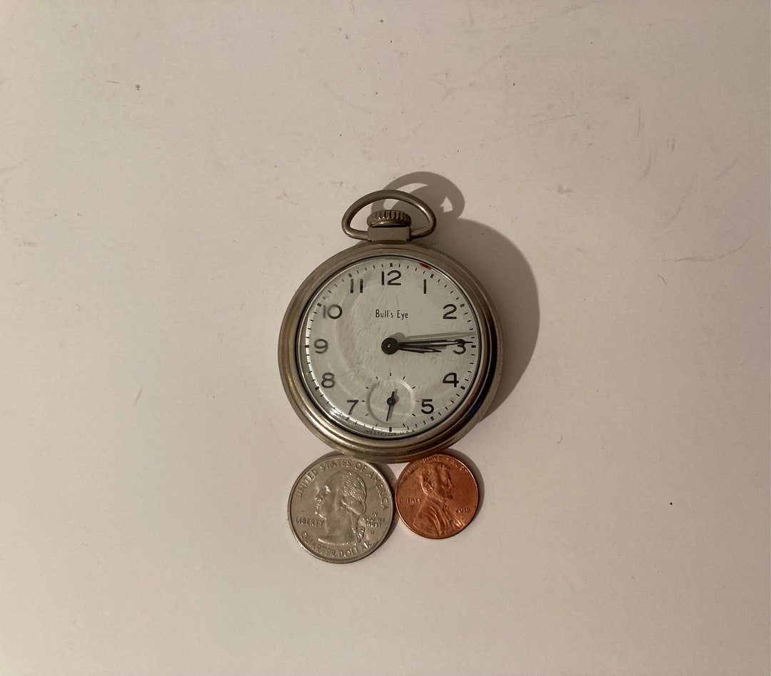 Vintage Metal Pocket Watch, Bull's Eye, Clock, Time, Style - Etsy