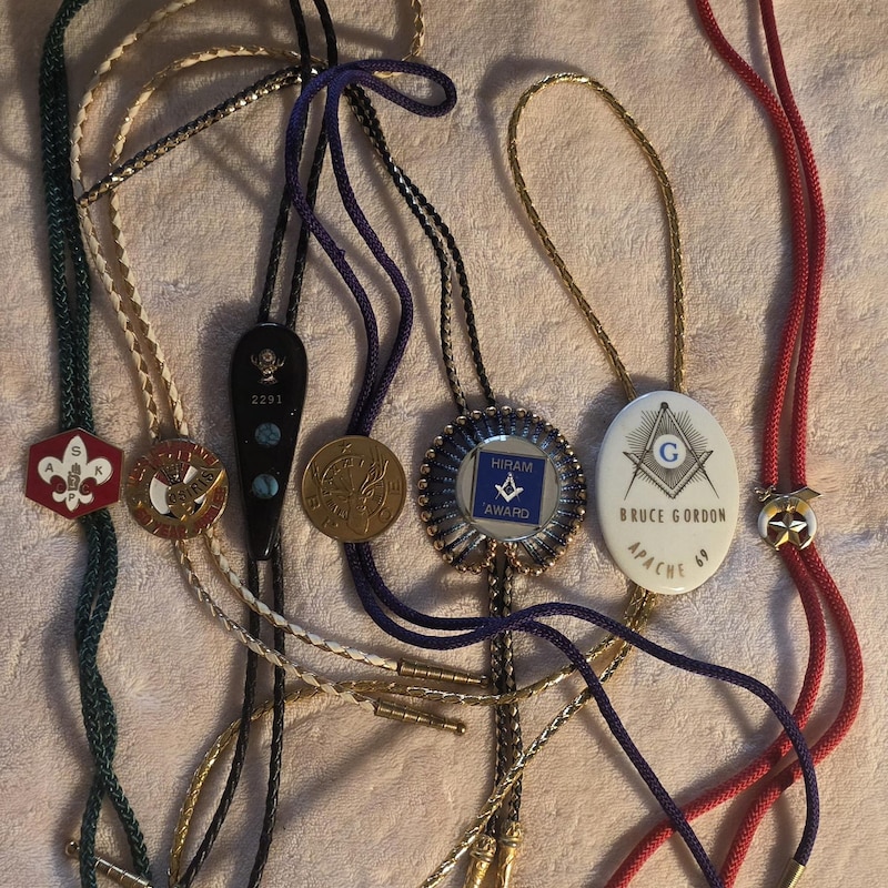 Vintage Masonic Bolo Tie - Etsy