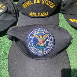 Vintage Lot of 7 Navy Command Ball Caps, Hats, USS Hunley AS-31, Uss ...