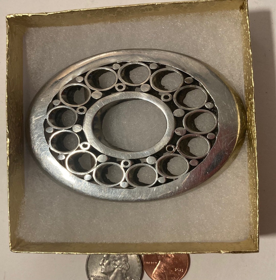 Vintage Metal Belt Buckle, Hand Made, Holes, Barrel, Nice Western Style ...