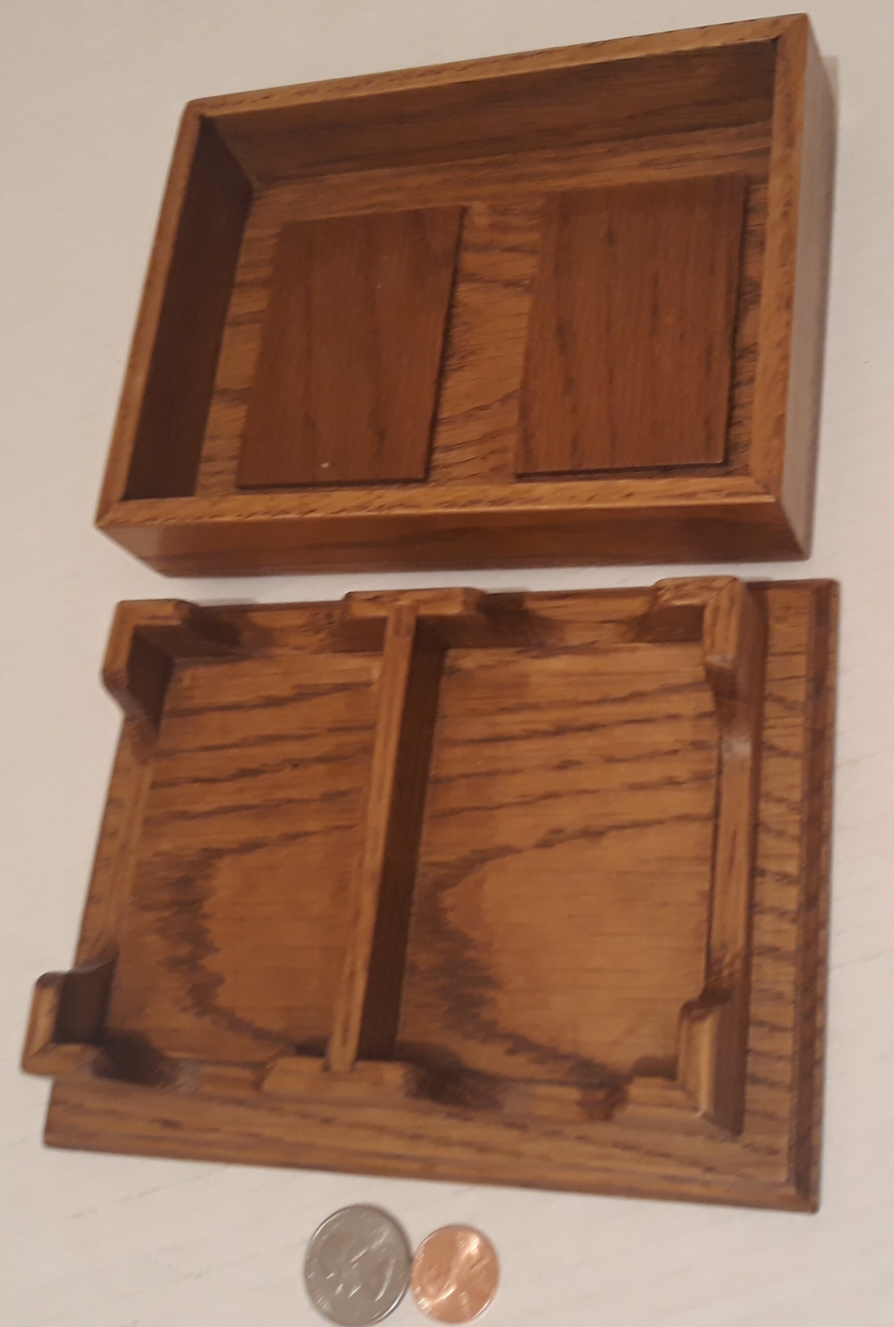 Vintage Wooden Bridge Card Set Holder Heavy Duty Wood | Etsy