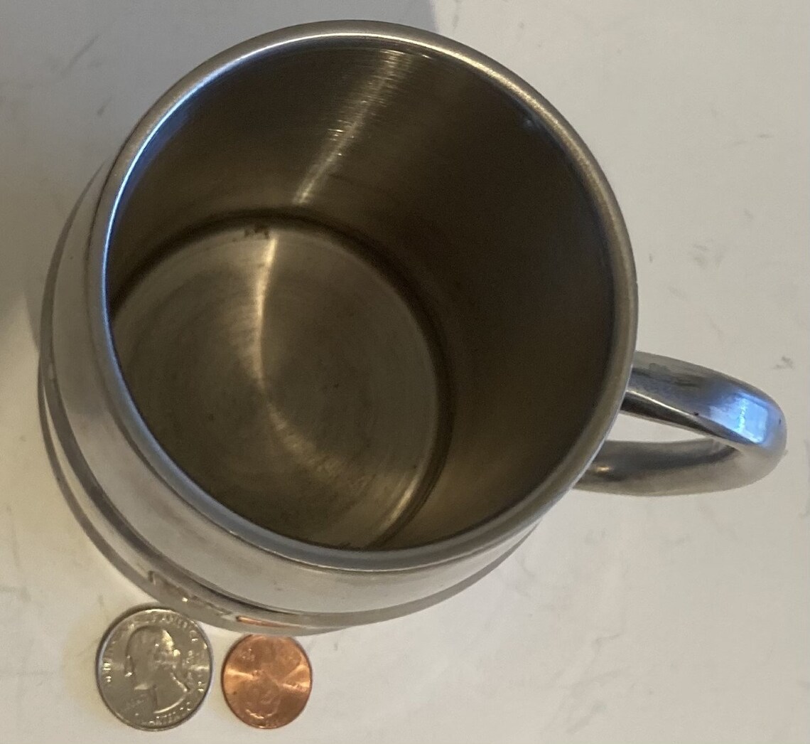 Vintage Metal Silver Keg Mug, Cup, Stein, Beer Mug, Drinking Cup, Bar ...