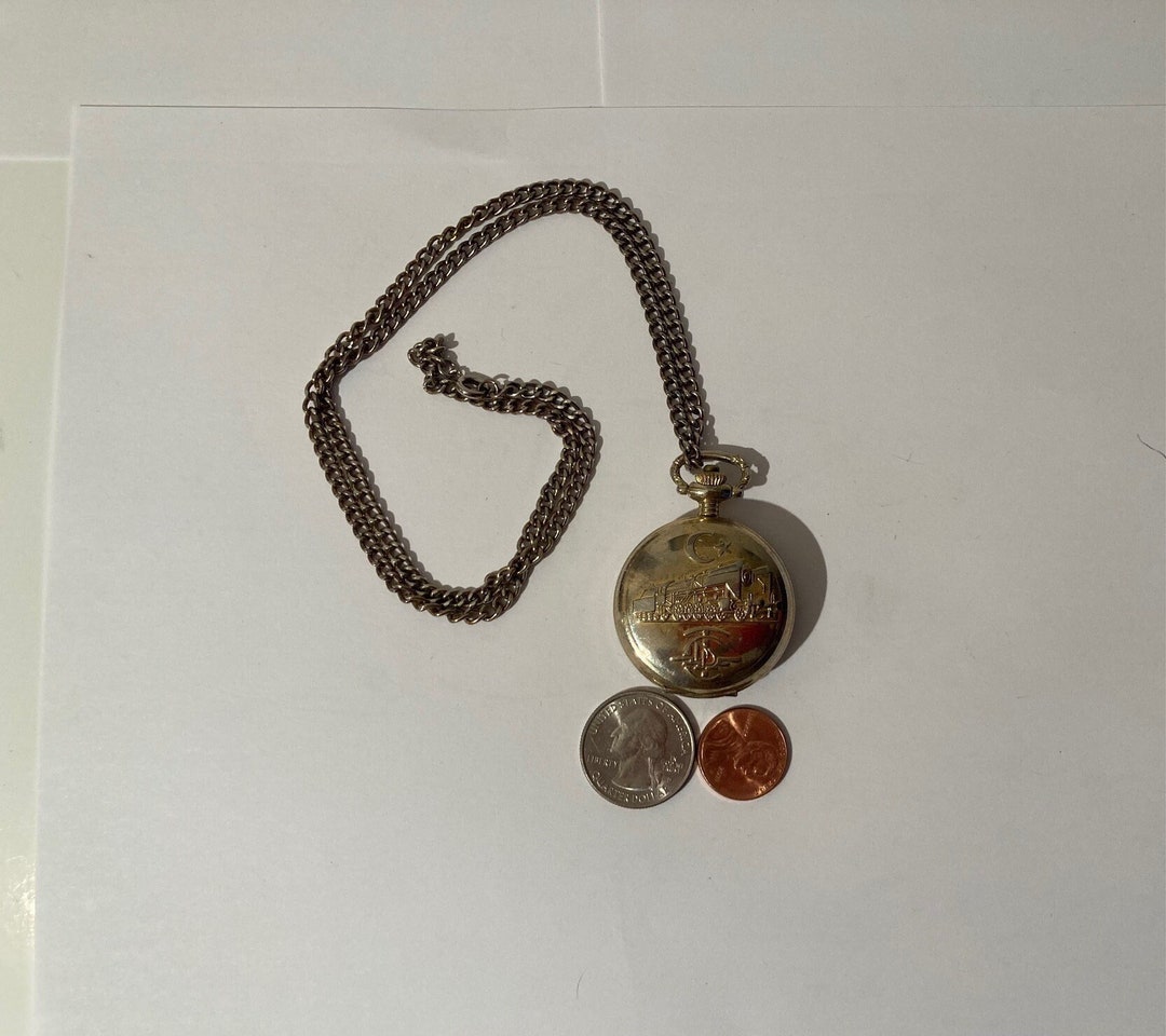 Vintage Metal Pocket Watch, Train, Geneva, Clock, Time, Style - Etsy