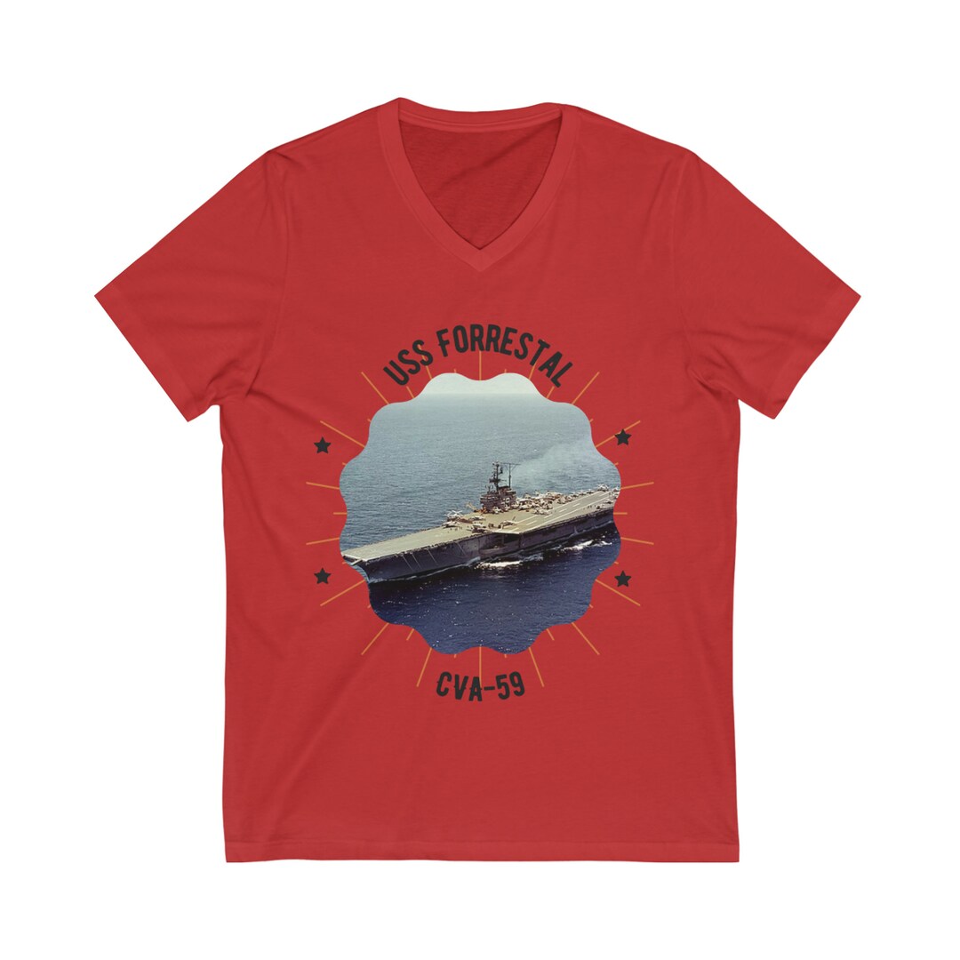 Uss Forrestal CVA-59 United States Ships POD Unisex Jersey Short Sleeve ...