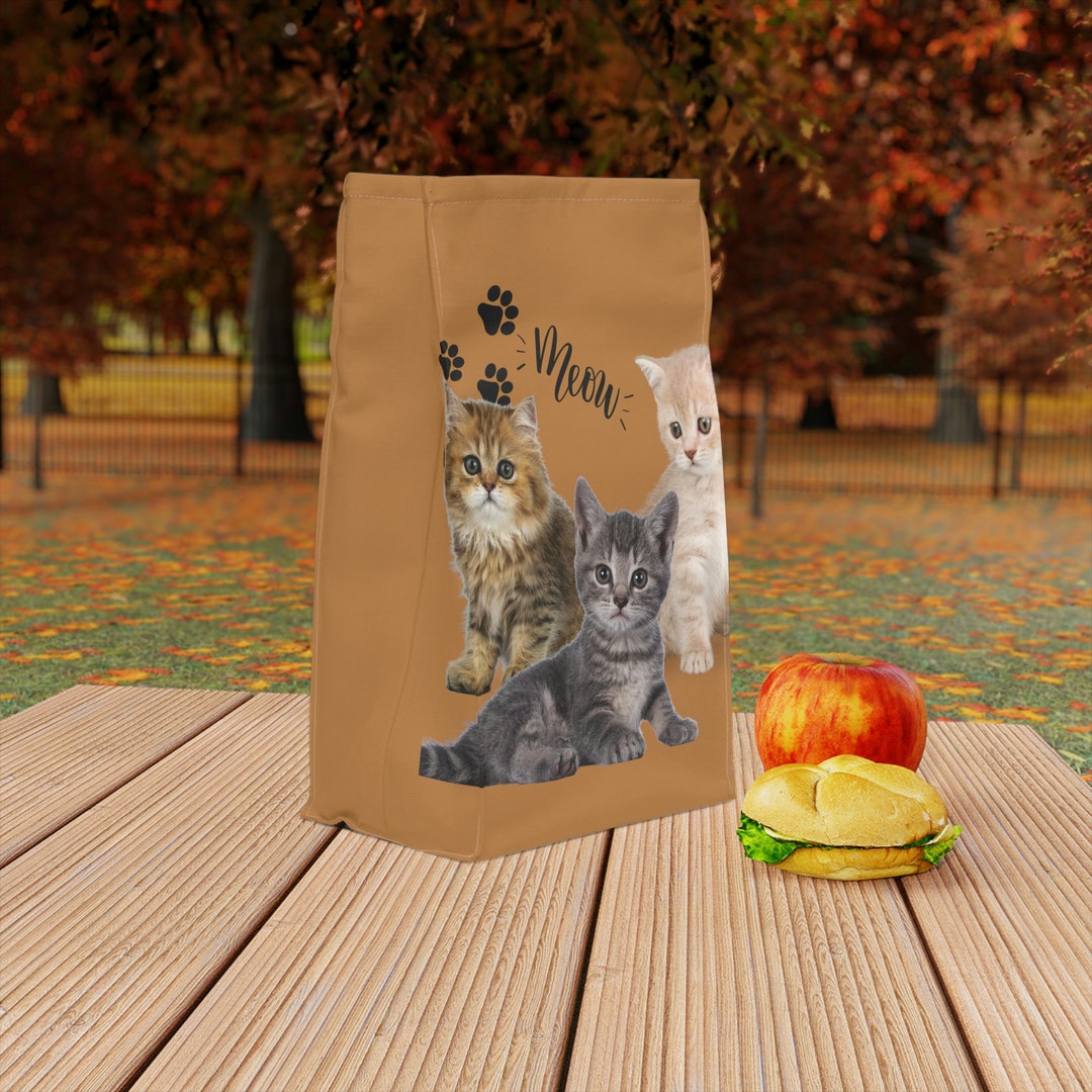Three Persian Cats Meow POD Cat Polyester Lunch Bag - Etsy