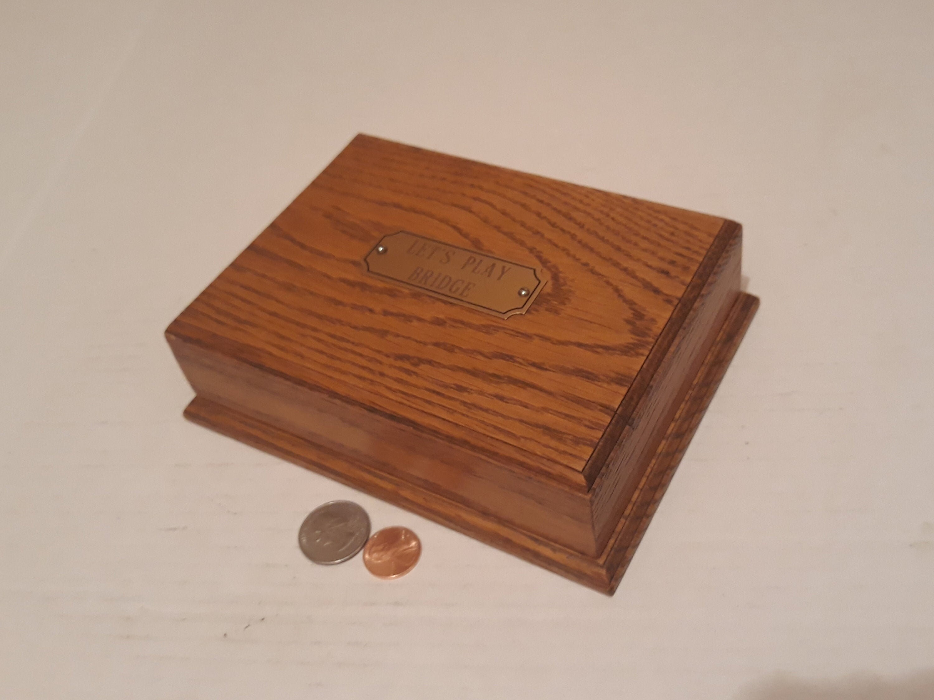 Vintage Wooden Bridge Card Set Holder Heavy Duty Wood - Etsy