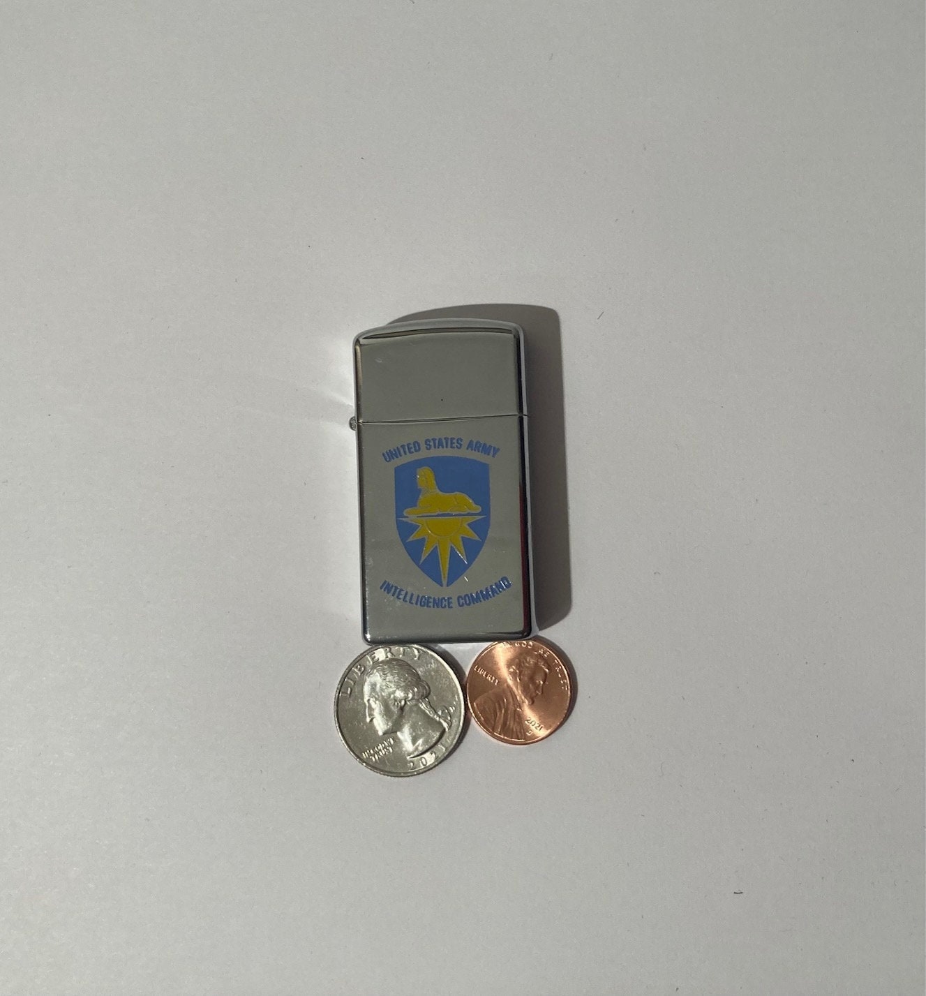Vintage Metal Zippo United States Army Intelligence Command | Etsy