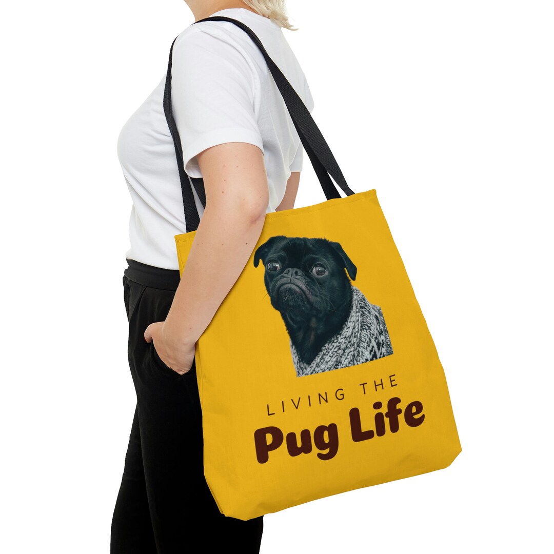 Living the Pug Life Dog POD Tote Bag (AOP) - Etsy